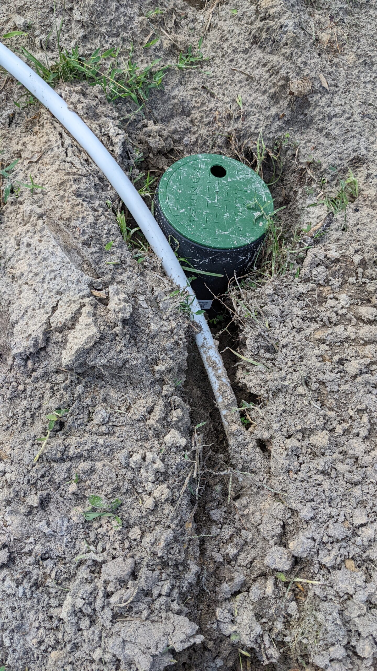 Trenching new water lines : Avant Gardens